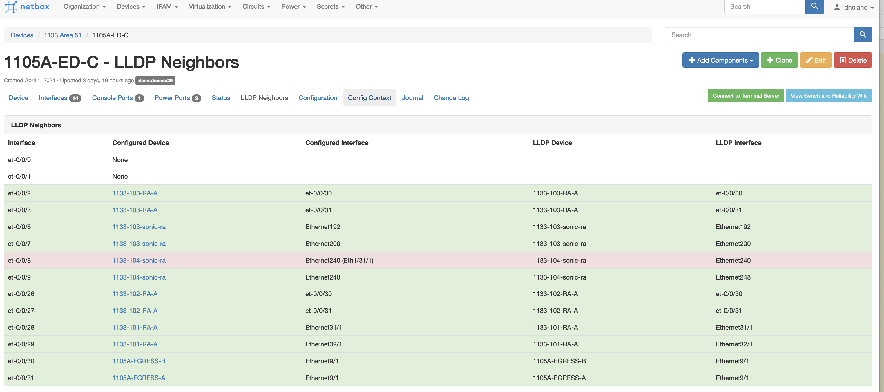 Use MAC address for LLDP status · Issue #7043 · netbox-community/netbox · GitHub