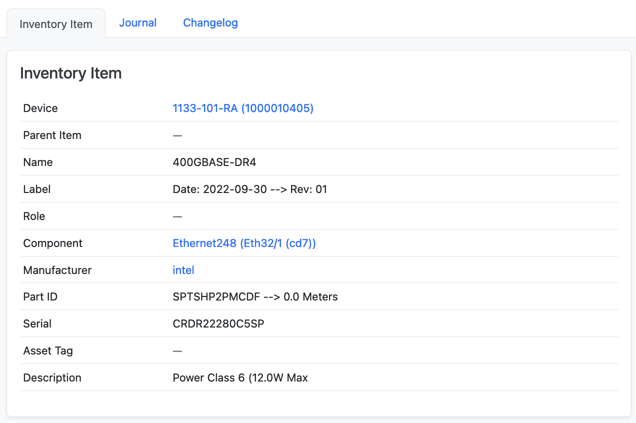 Add Inventory Component Table To Cable Trace Page If Applicable · Issue 12658 · Netbox