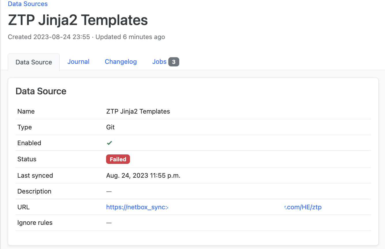 Provisioning Lost Ability To Sync From Git · Issue 13615 · Netbox Communitynetbox · Github 9719