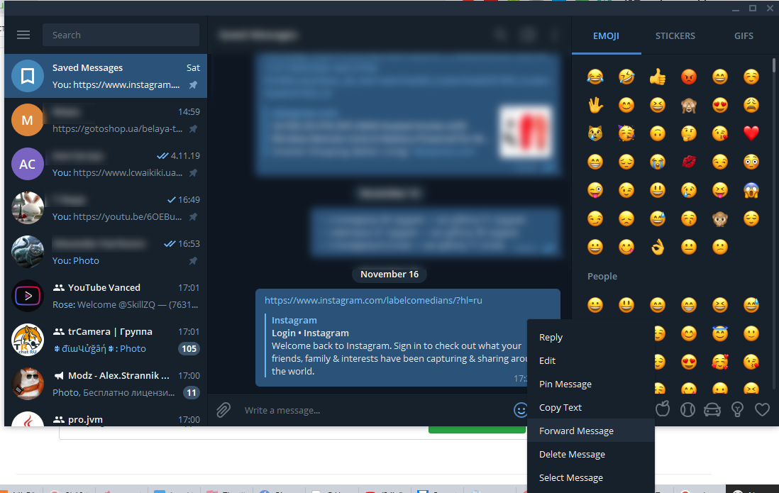 [Question] Is it possible forward message to multiple users ? · Issue #6798 · telegramdesktop ...