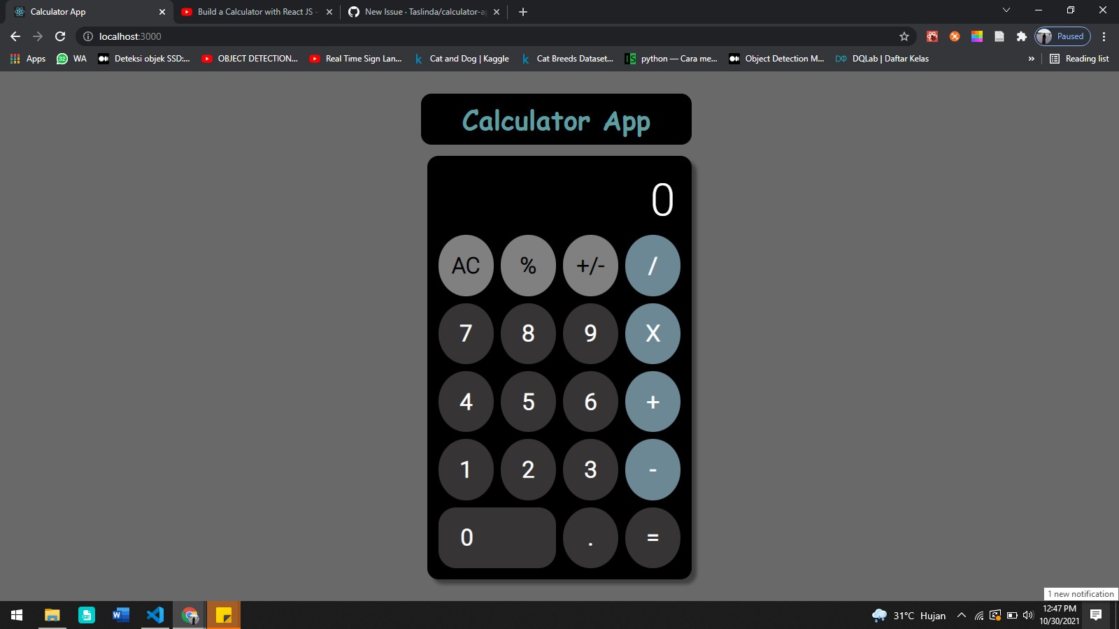 GitHub - Taslinda/calculator-app: CALCULATOR WEB APP USING REACT