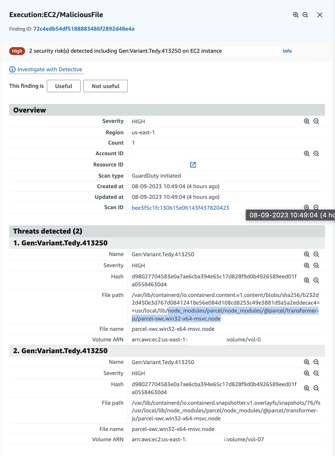 @parcel/transformer-js/parcel-swc.win32-x64-msvc.node is being detected ...