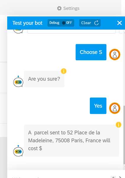 Let Customers Ask Chatbot for Shipping Price · Issue #5814 · sap ...