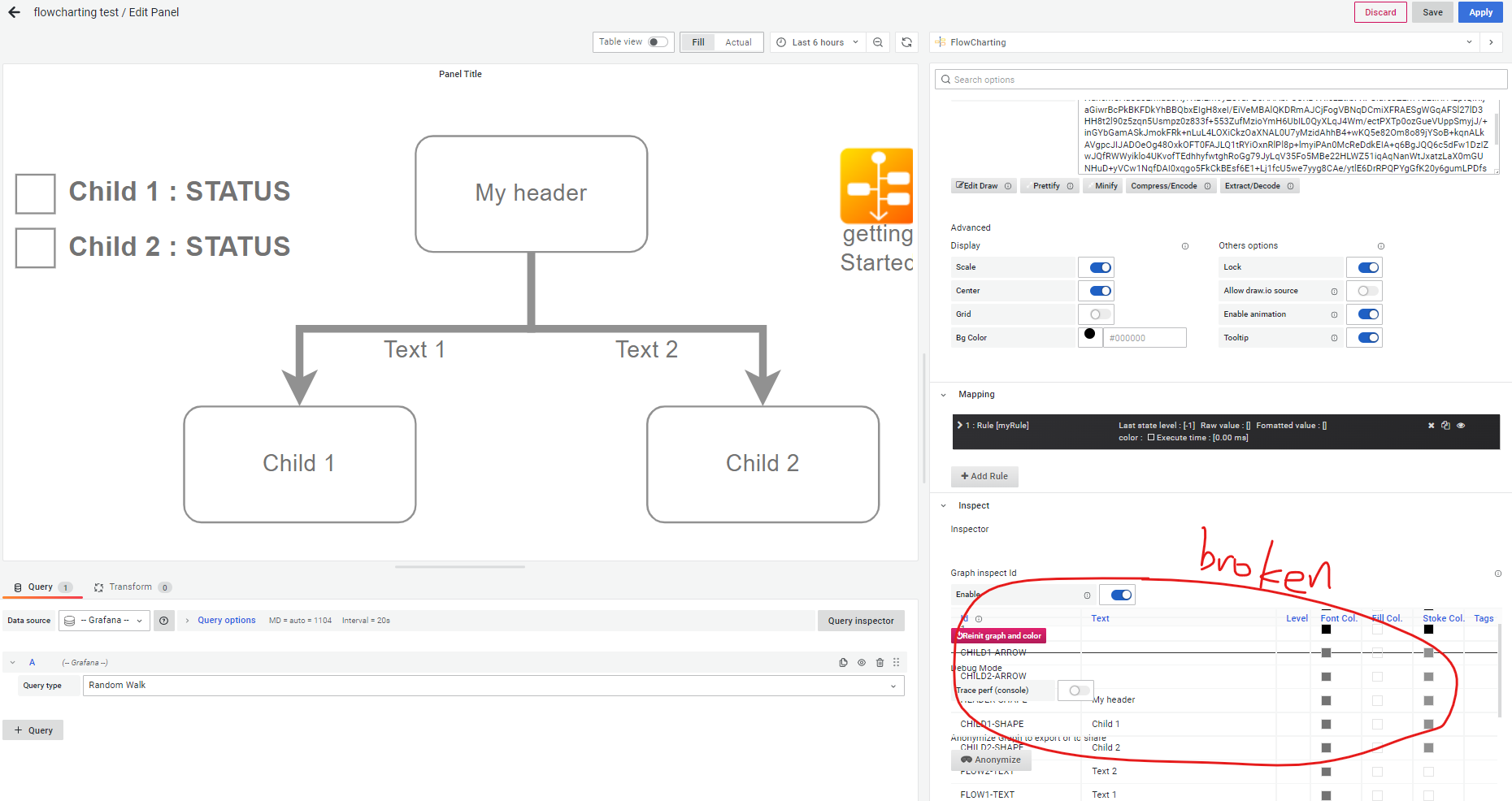 Ghost image over Graph Inspect ID fields · Issue #361 · algenty/grafana-flowcharting · GitHub