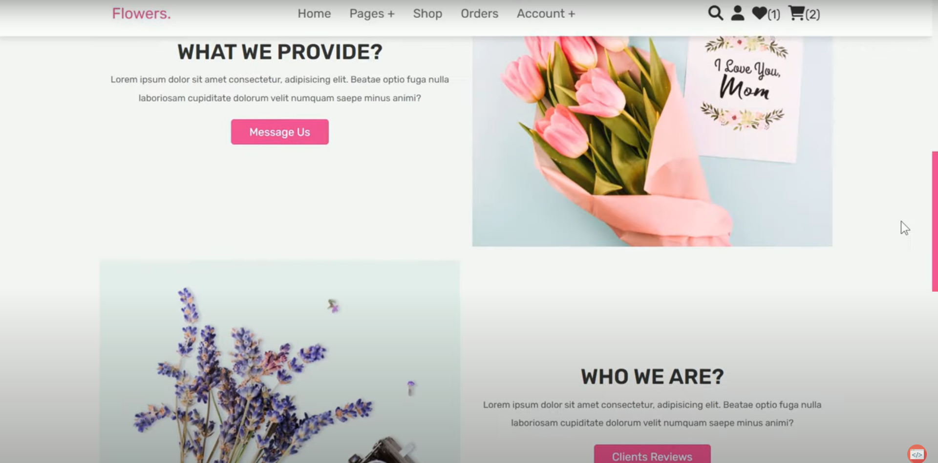 GitHub - Aaisha-Rani/Front-End-web-development: E commerce florist shop ...