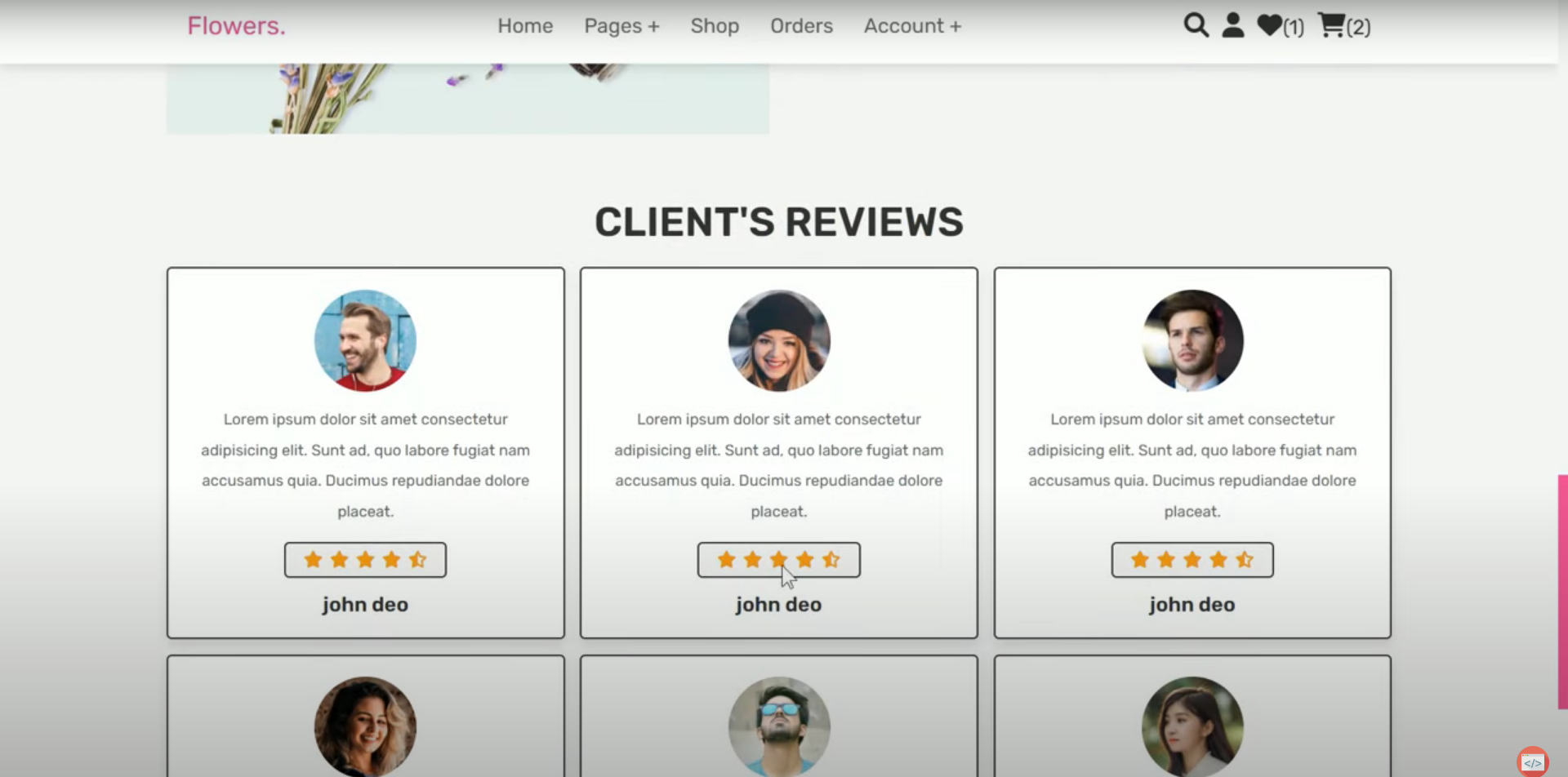 GitHub - Aaisha-Rani/Front-End-web-development: E commerce florist shop ...