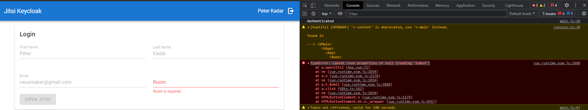 TypeError: Cannot read properties of null (reading 'token') · Issue #37 · d3473r/jitsi-keycloak ...