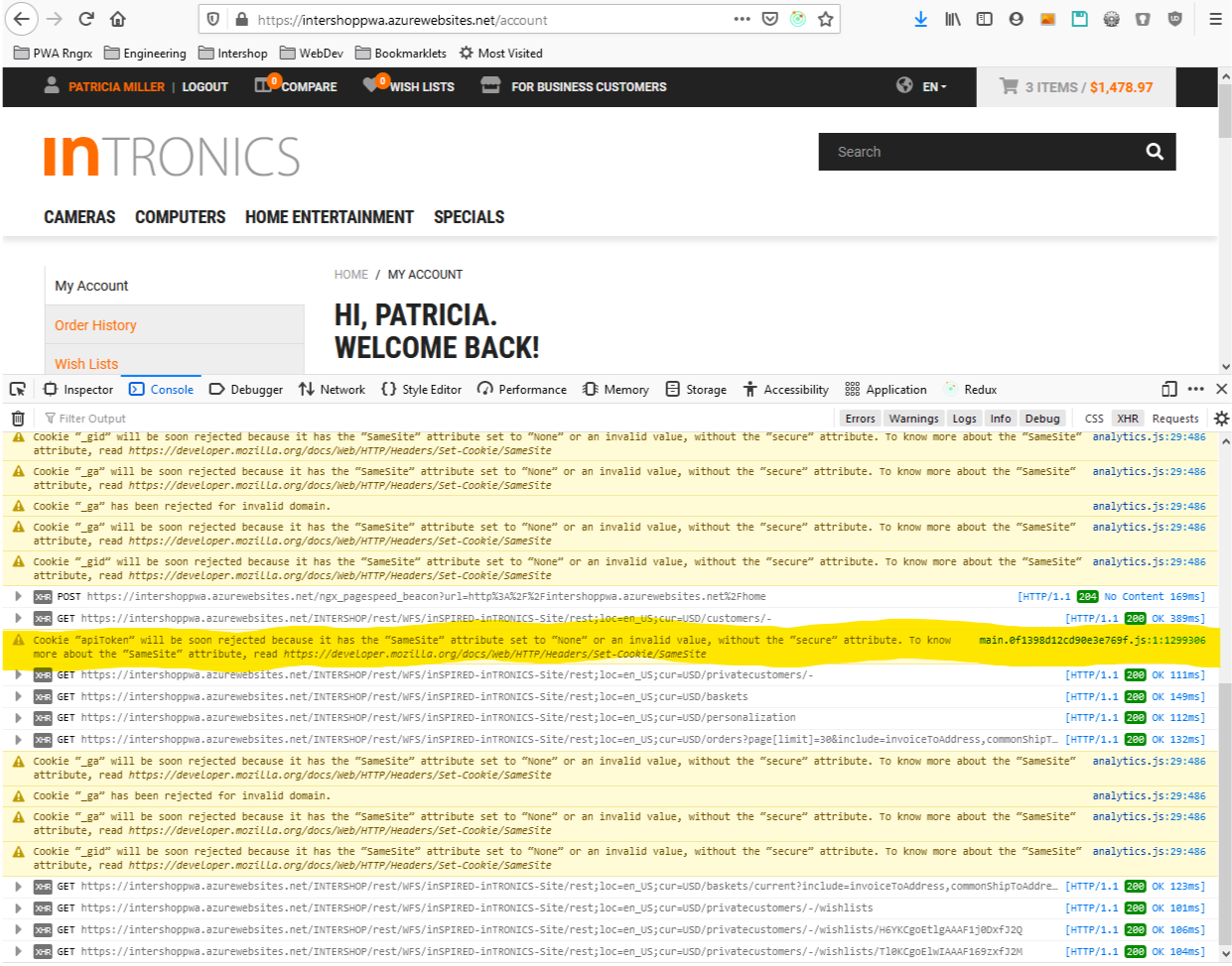 Cookies With `samesite None` Need To Be Set With `secure` Too · Issue 276 · Intershop Intershop