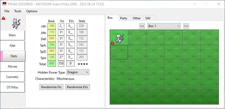 Transferring Mewtwo from Gen1 to Gen7 randomizes it's IVs and zeroes it's EVs · Issue #3922 ...
