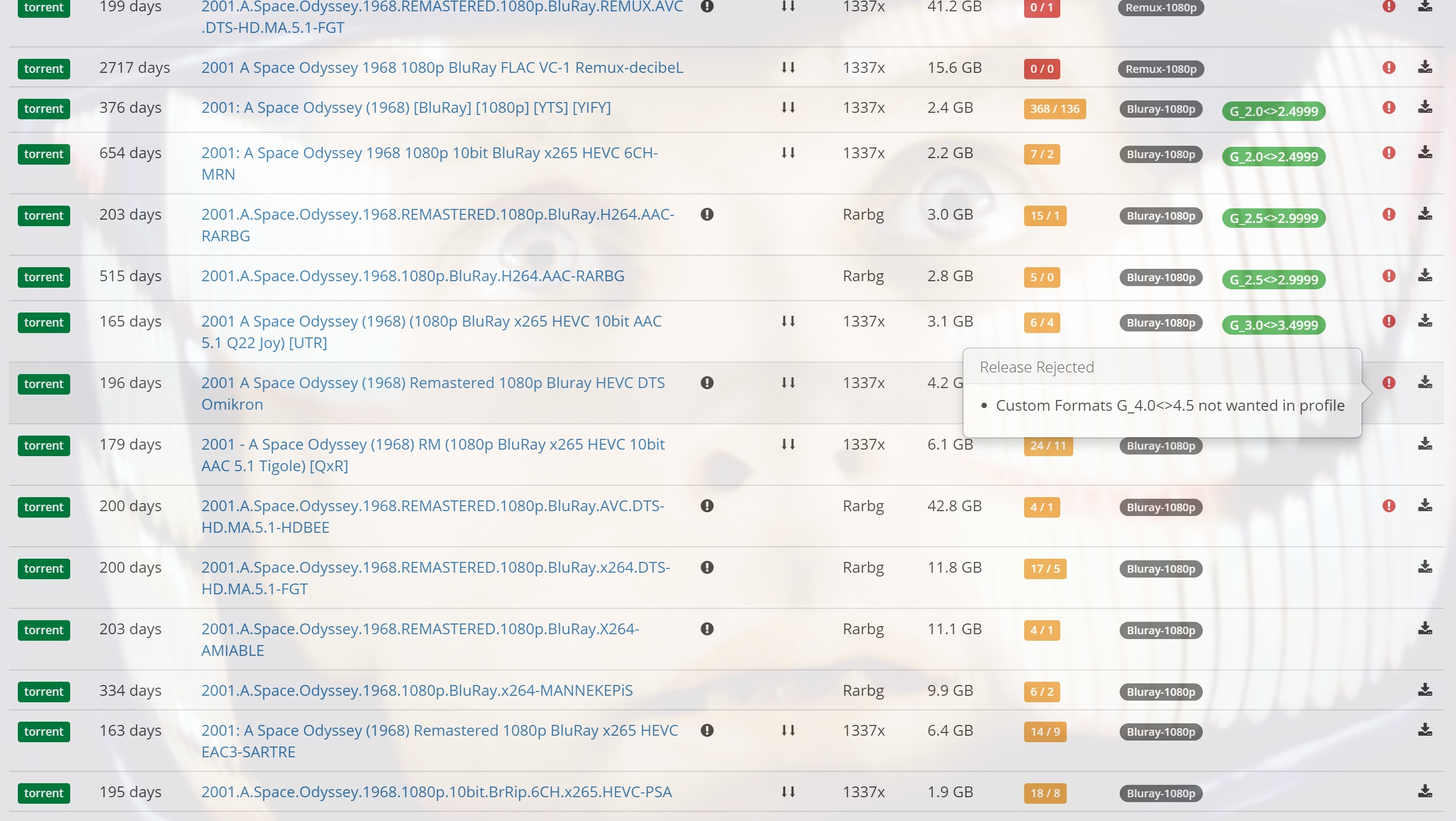 Custom formats rejecting releases despite "none" selected · Issue #3528 · Radarr/Radarr · GitHub