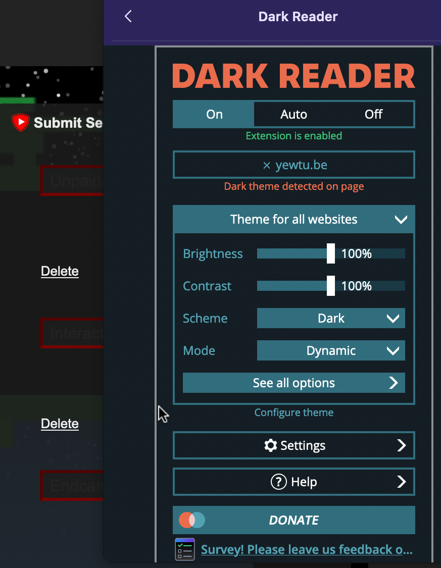 Text contrast issues when using an Invidious instance and submitting ...