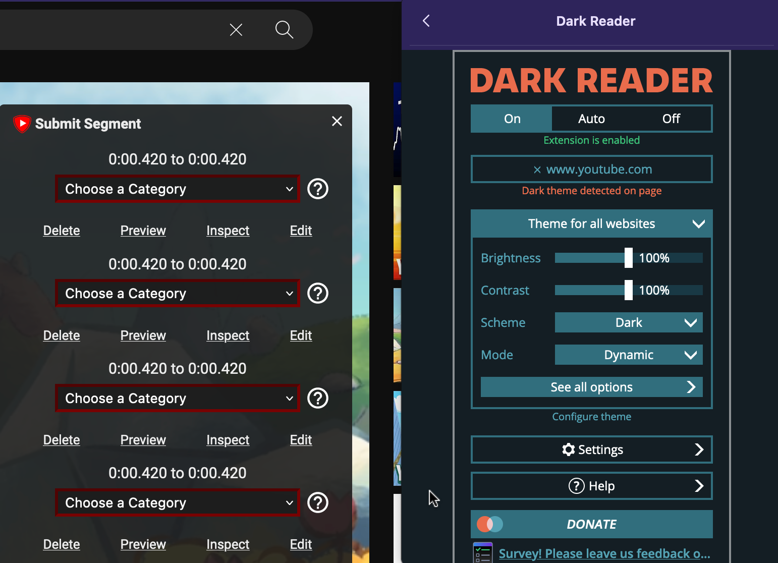 Text contrast issues when using an Invidious instance and submitting ...
