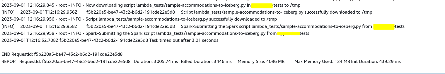 Task fail without logs · Issue #39 · aws-samples/spark-on-aws-lambda · GitHub