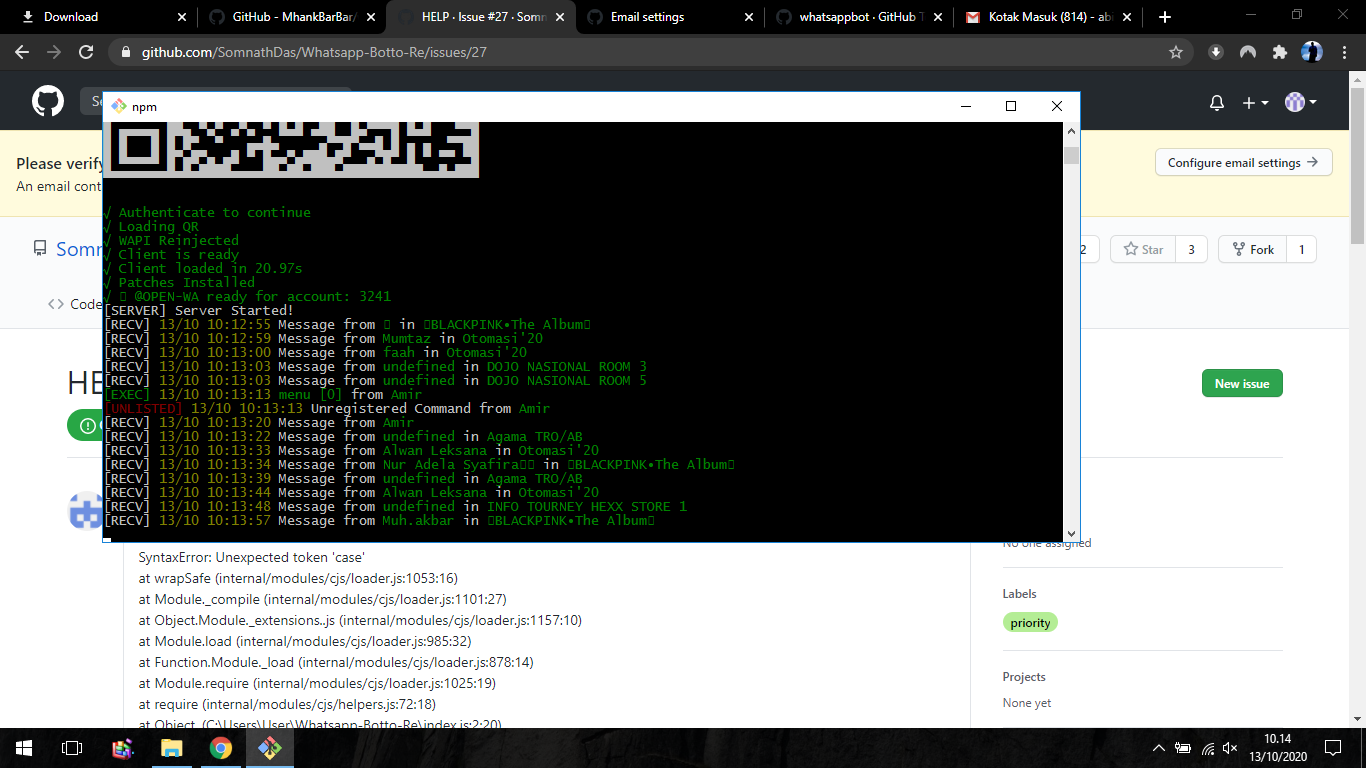 HELP · Issue #27 · SomnathDas/Whatsapp-Botto-Re · GitHub