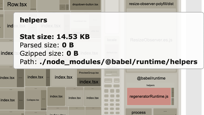 Double bundle size of @babel/runtime/regeneratorRuntime · Issue #36198 · ant-design/ant-design ...