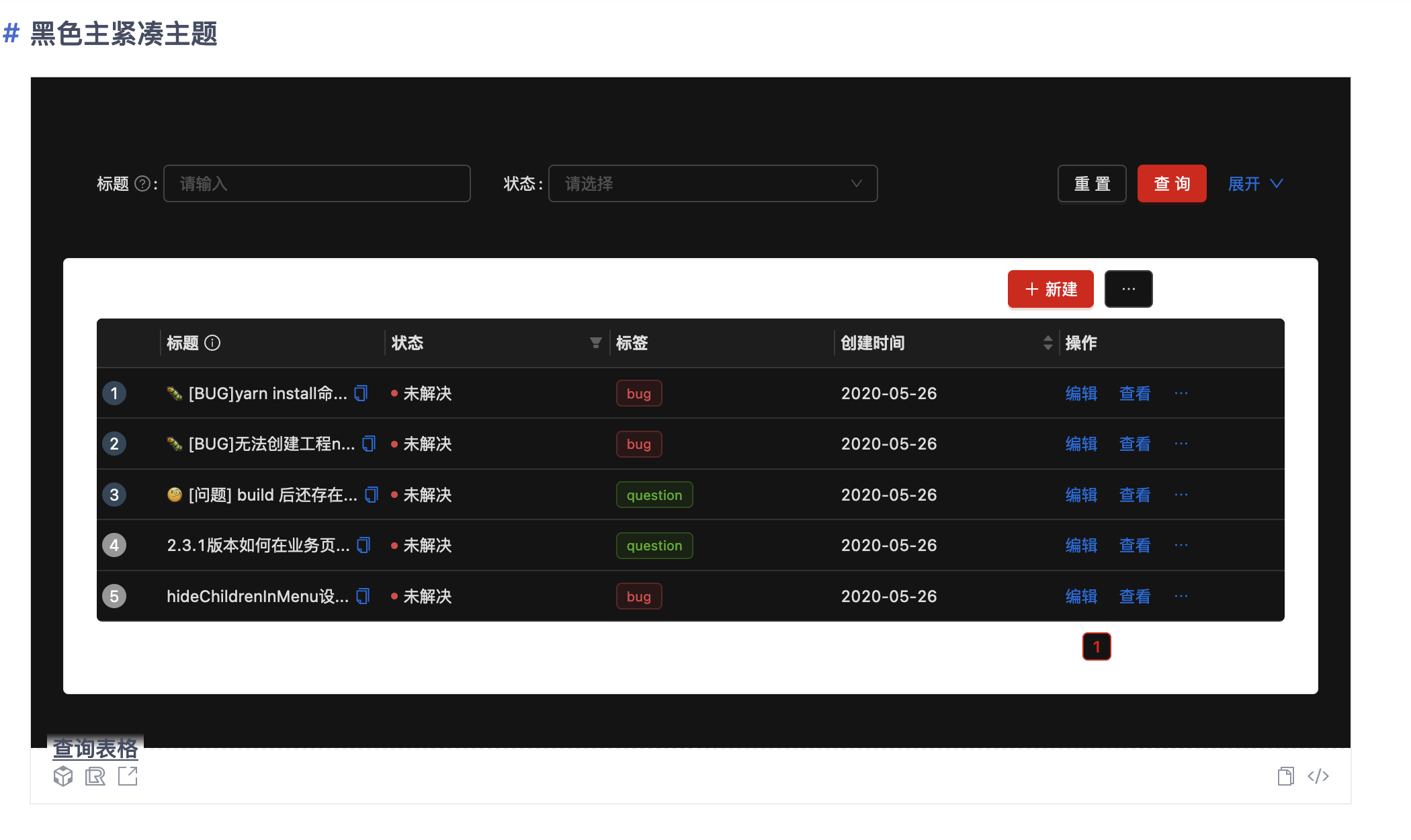 Table 黑色主题样式问题 · Issue #6360 · ant-design/pro-components · GitHub