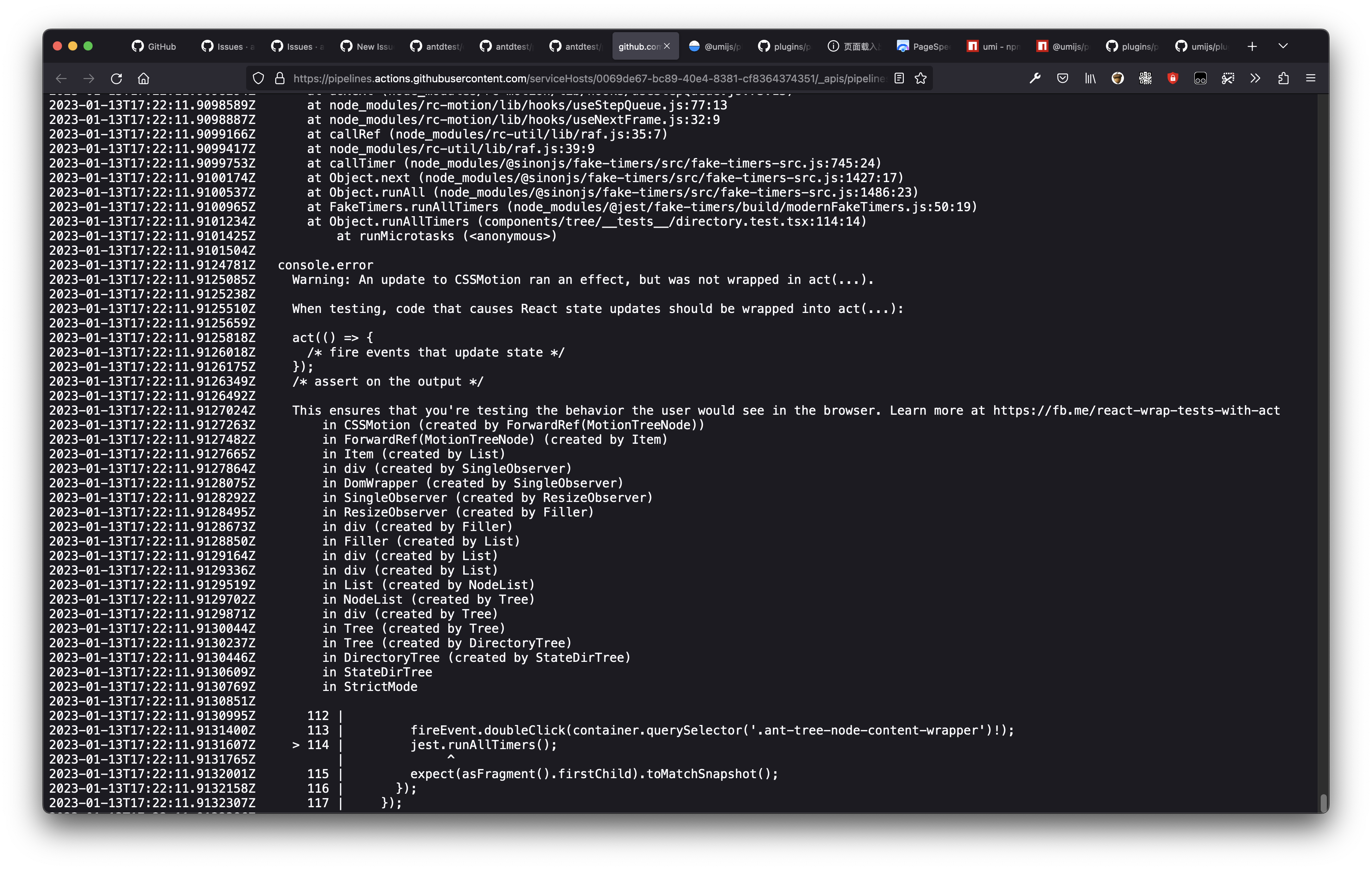 Too Many Consoleerror In Test Log · Issue 40236 · Ant Designant Design · Github 