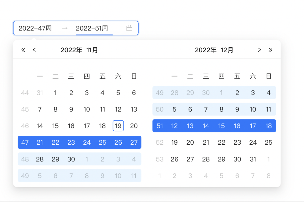 Week range is not highlighted in WeekRangePicker. · Issue #27984 · ant ...