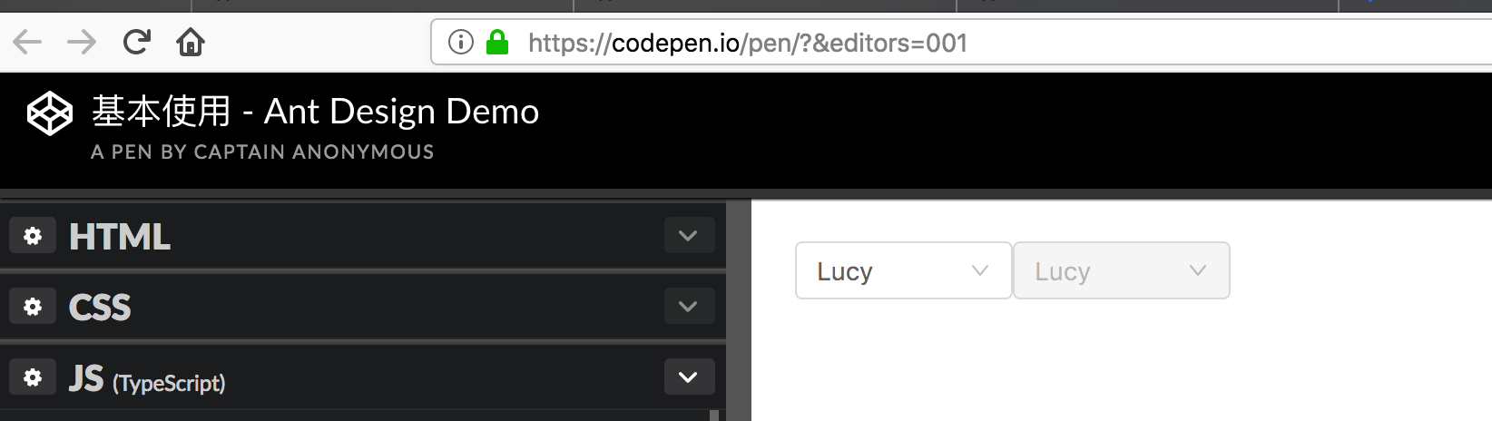 In official site: https://ant.design/docs/react/introduce-cn, demo ...