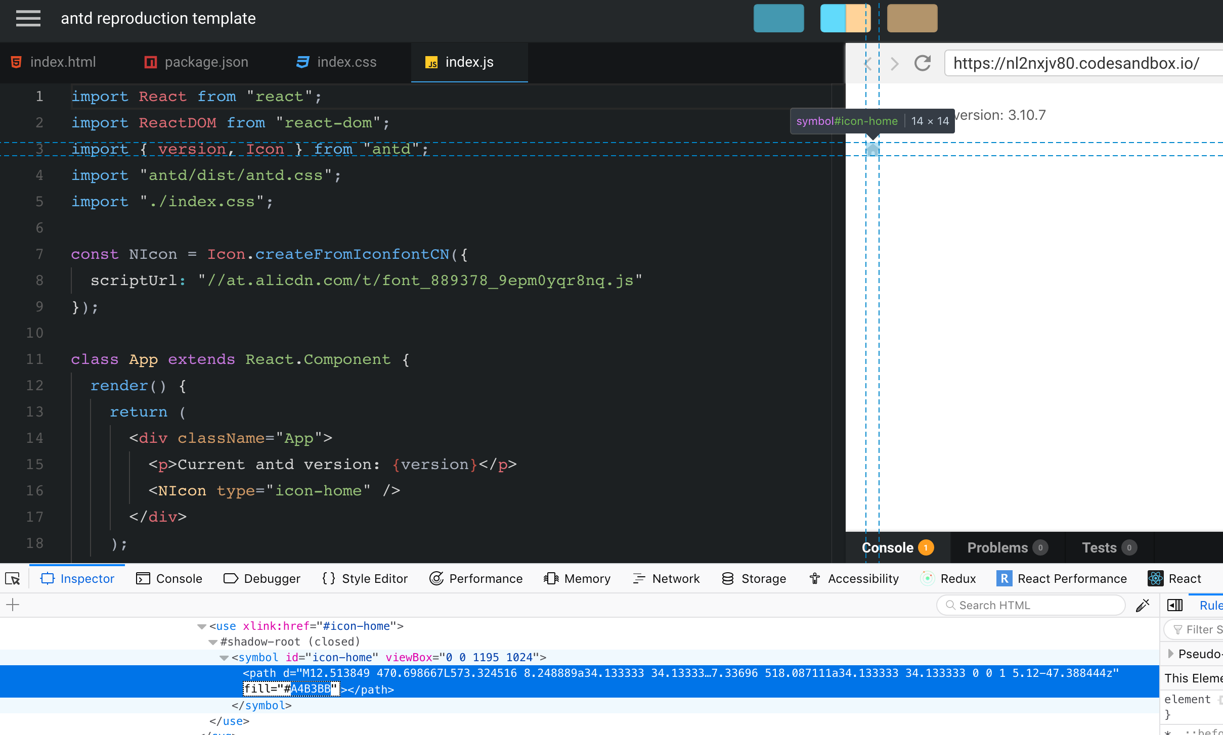 自定义icon，无法修改color属性 · Issue #13137 · ant-design/ant-design · GitHub