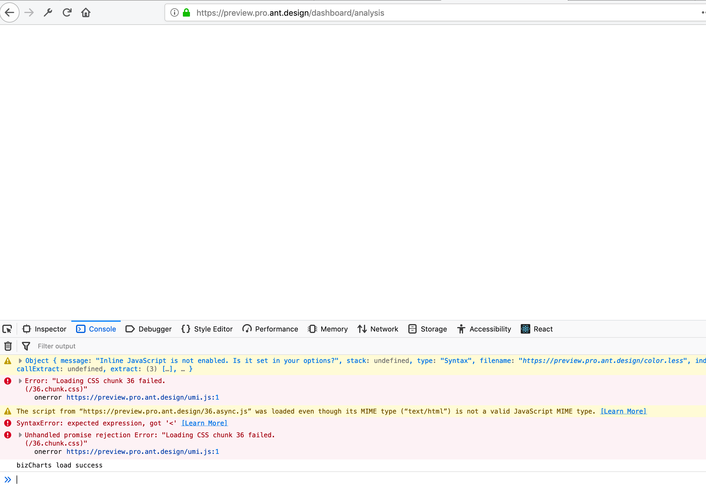 preview.pro.ant.design throws errors · Issue #3672 · ant-design/ant ...