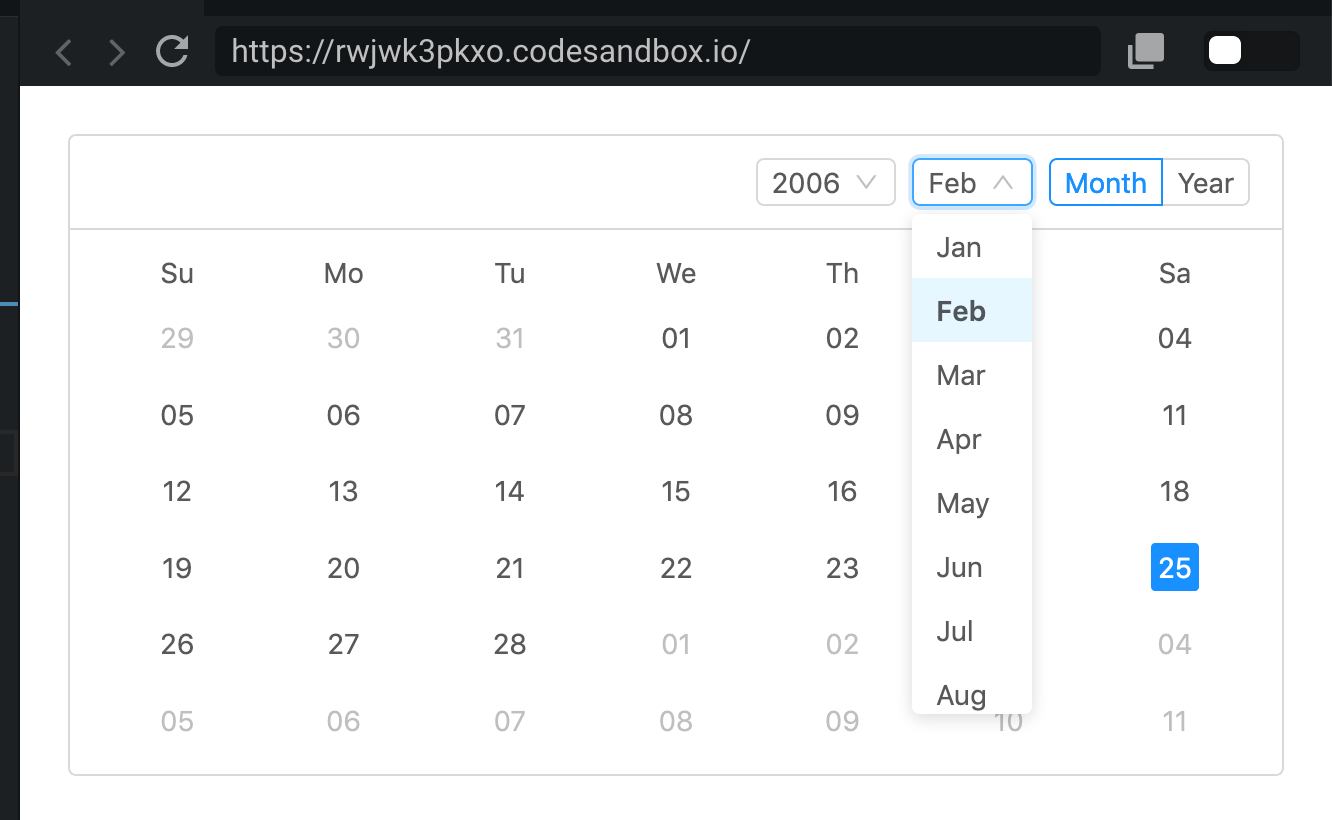 Calendar 在FireFox 下月份选择宽度问题。 · Issue #16299 · ant-design/ant-design · GitHub
