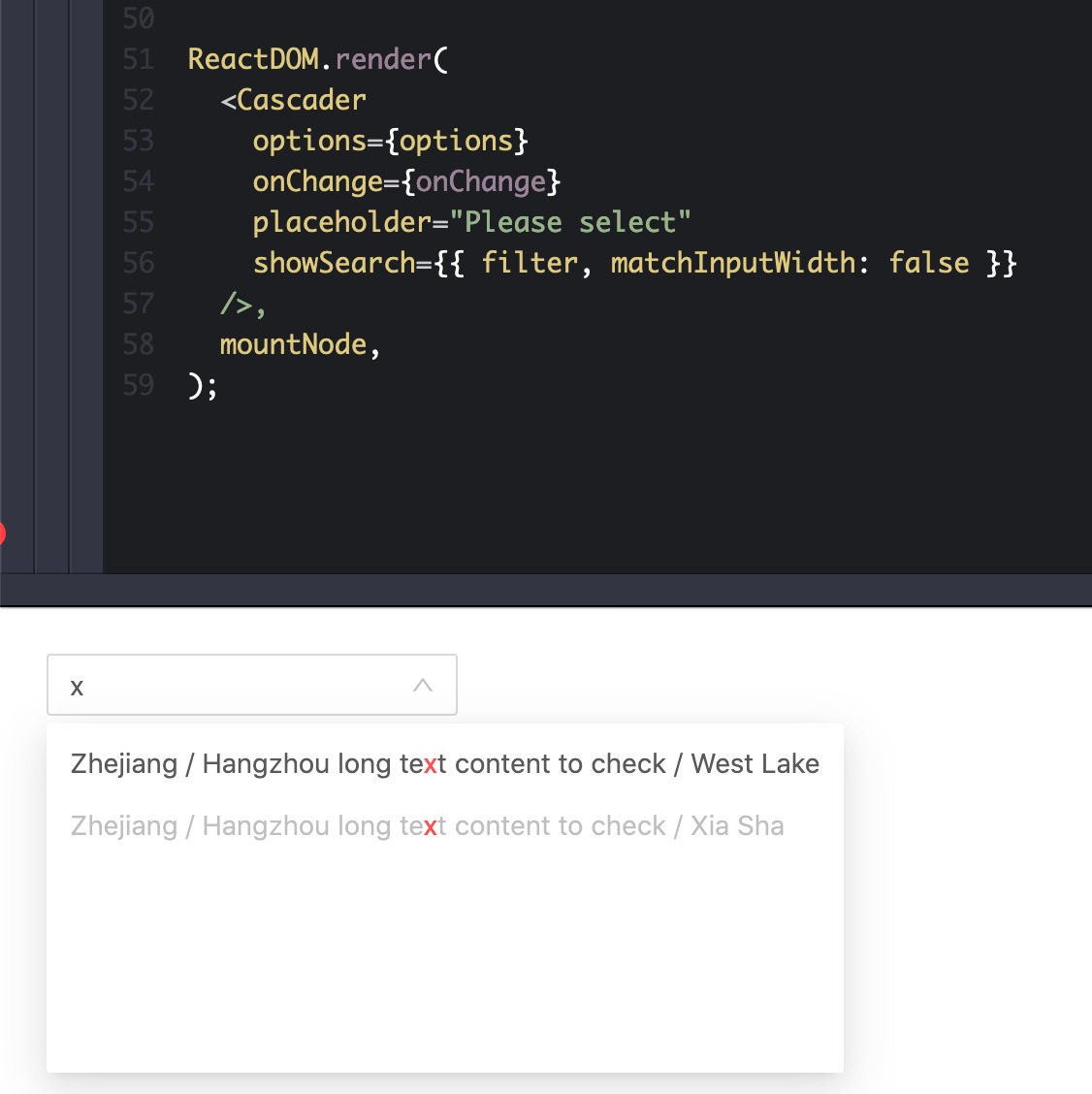 Cascader matchInputWidth not working as expected · Issue #25779 · ant-design/ant-design · GitHub