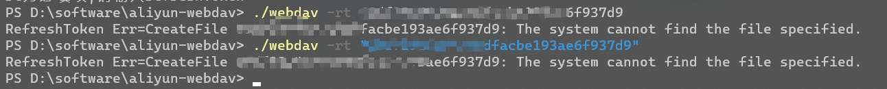 Winwdows下执行提示RefreshToken Err=CreateFile · Issue #27 · LinkLeong/go-aliyundrive-webdav · GitHub