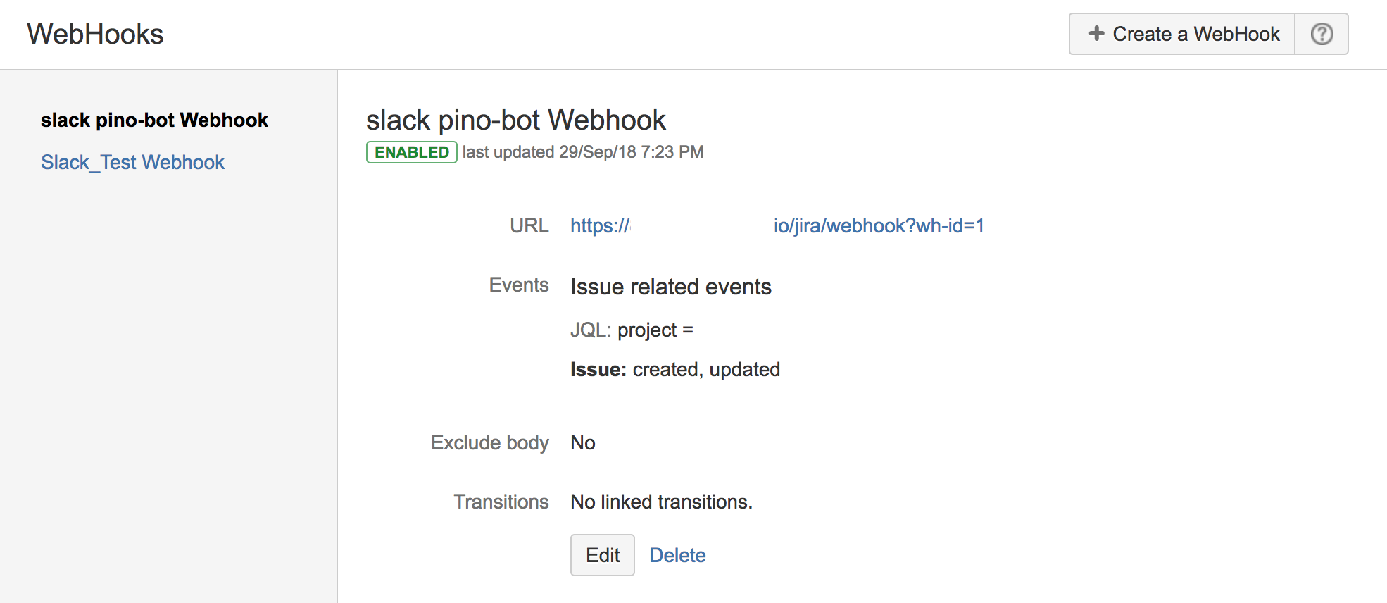 JIRA Webhook 이벤트를 받아서 슬랙으로 보내보자 · Issue #8 · pineoc/pino-bot · GitHub