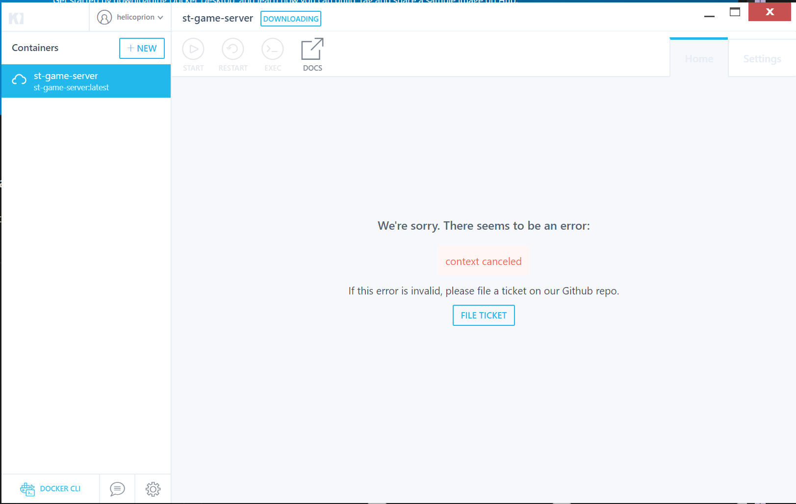 Context Canceled During Download · Issue 4877 · Dockerkitematic · Github 