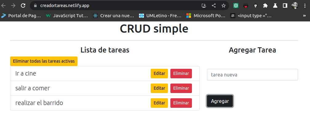 GitHub - Jaime-U-Lopez/crud-react-simple: Application created to control tasks in React which ...