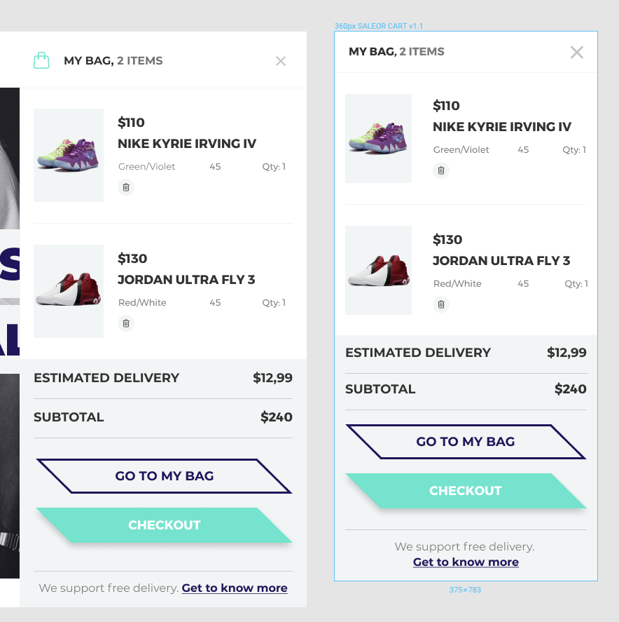 Adjust Cart Overlay To The Mocks · Issue 204 · Saleorsaleor Storefront · Github