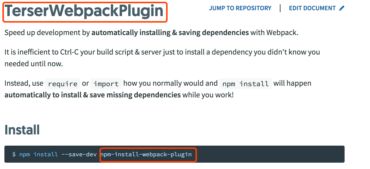 Document mistake with TerserWebpackPlugin · Issue #2903 · webpack/webpack.js.org · GitHub
