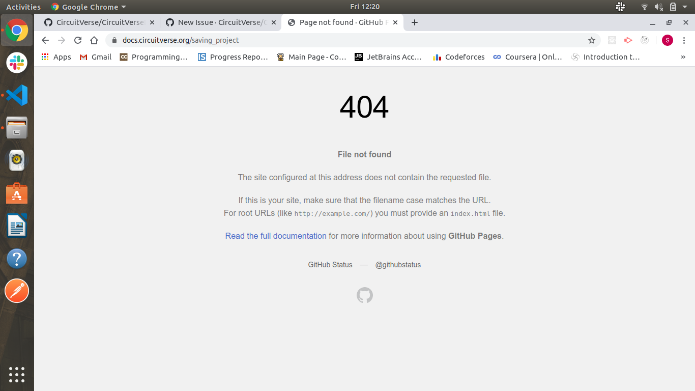 Github pages give 404 on refresh · Issue #231 · CircuitVerse ...