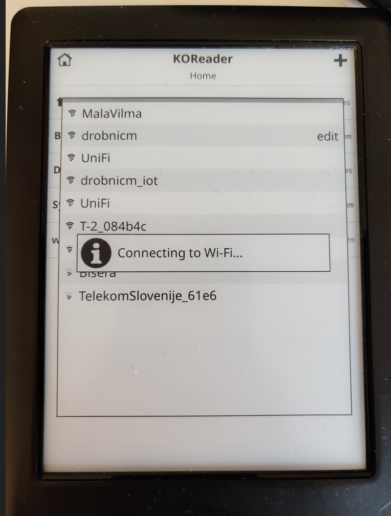Automatic wifi connect stuck on "Connecting to Wi-Fi..." when network is not saved in Nickel ...