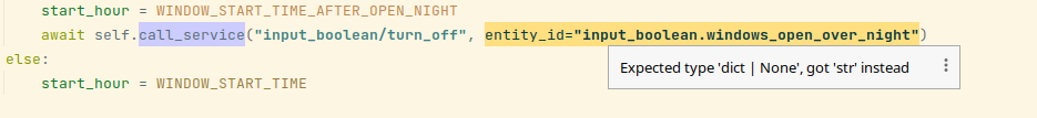 kwargs in some service calls has wrong type hints · Issue #1433 · AppDaemon/appdaemon · GitHub