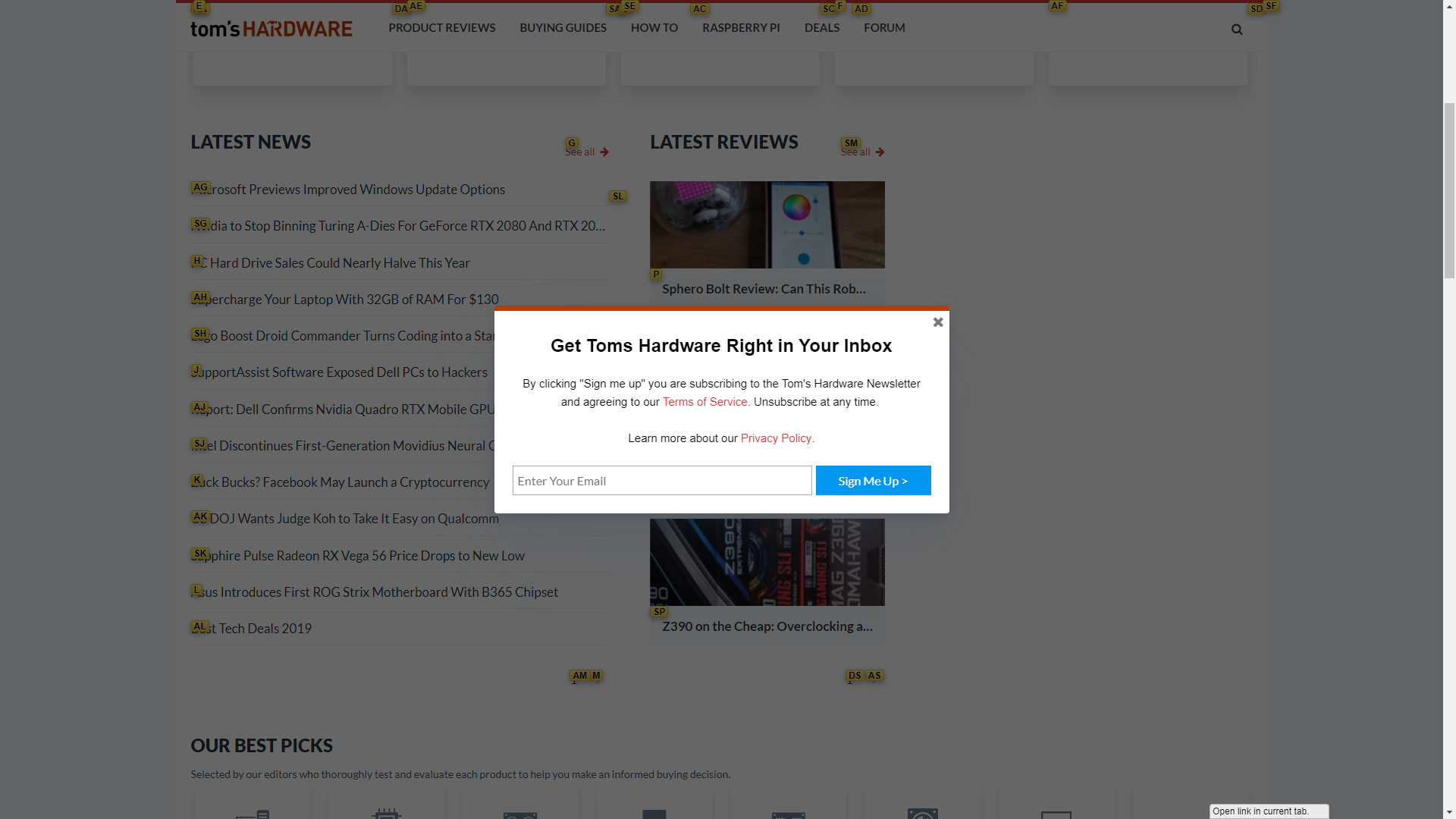 Link numbers do not work with modal dialogs · Issue #3312 · philc/vimium · GitHub