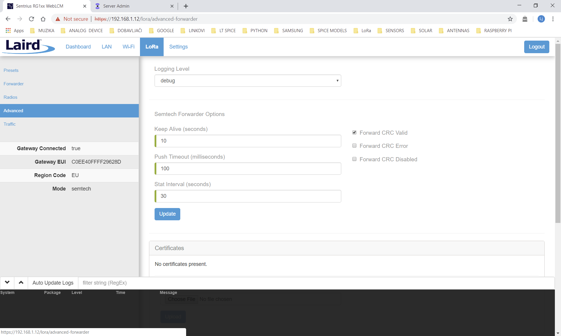 Can't join LAIRD Lora module to Lorawan Server · Issue #638 · gotthardp/lorawan-server · GitHub