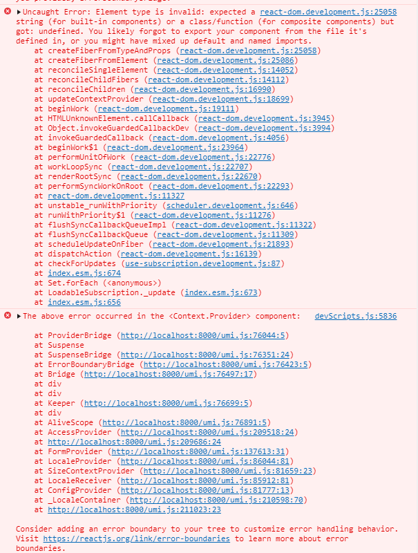 使用umi-plugin-keep-alive报错🧐[问题] · Issue #7563 · ant-design/ant-design-pro · GitHub