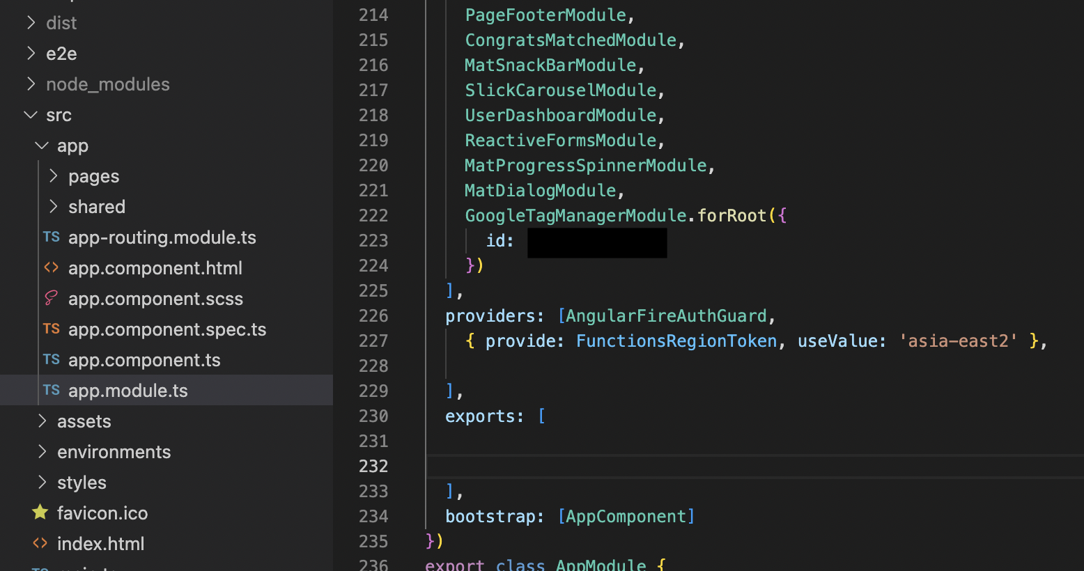 ERROR in ./node_modules/angular-google-tag-manager/fesm2015/angular-google-tag-manager.mjs 32:30 ...