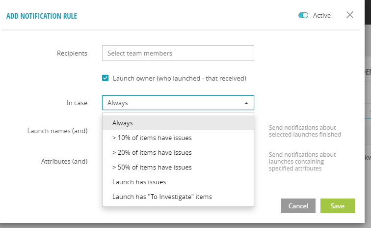 Email Notification Rule · Issue #990 · reportportal/reportportal · GitHub