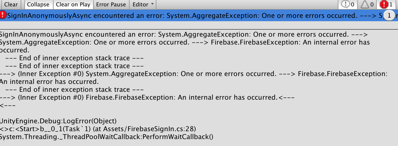 The sample auth doesn't work for me · Issue #630 · firebase/quickstart-unity · GitHub