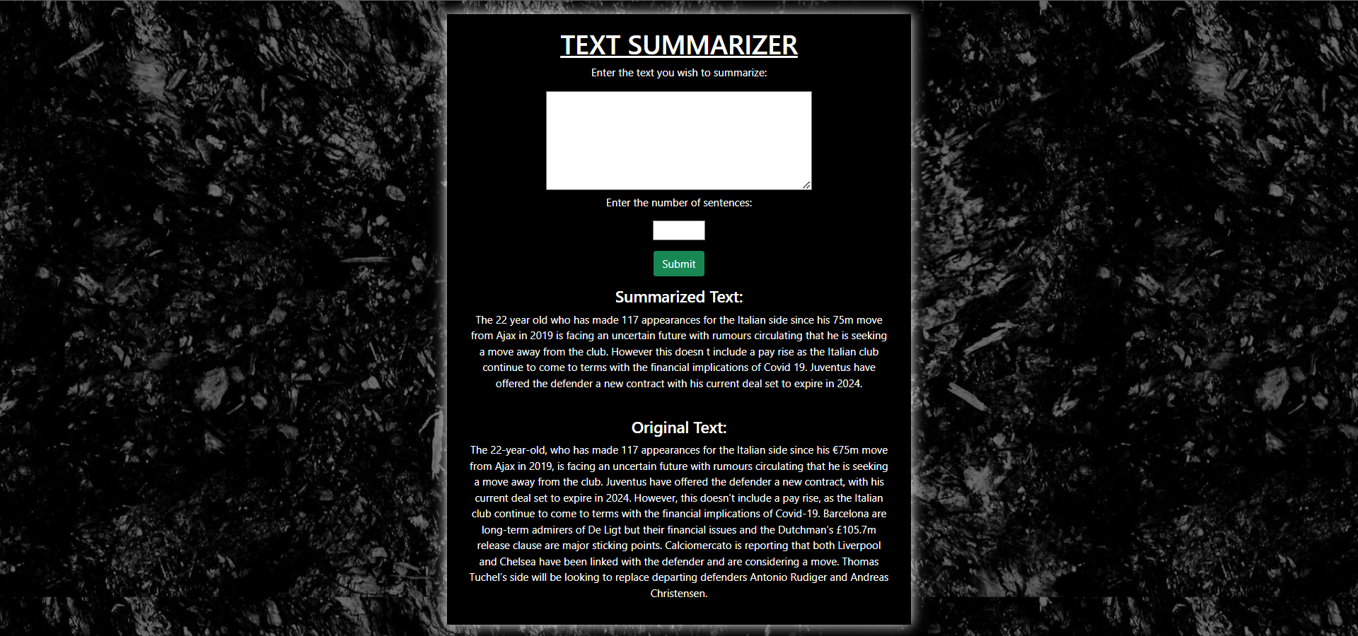GitHub - varunmittal1760/TextSummarizer