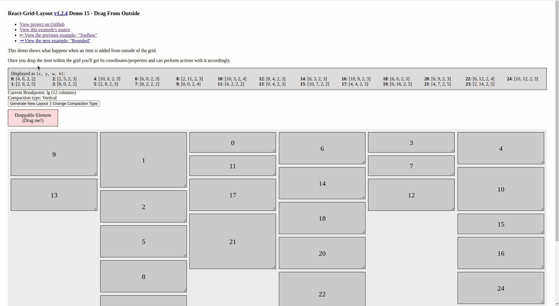 Drag From Outside Drag Feedback Image Is Off Center · Issue 1451 · React Grid Layout React