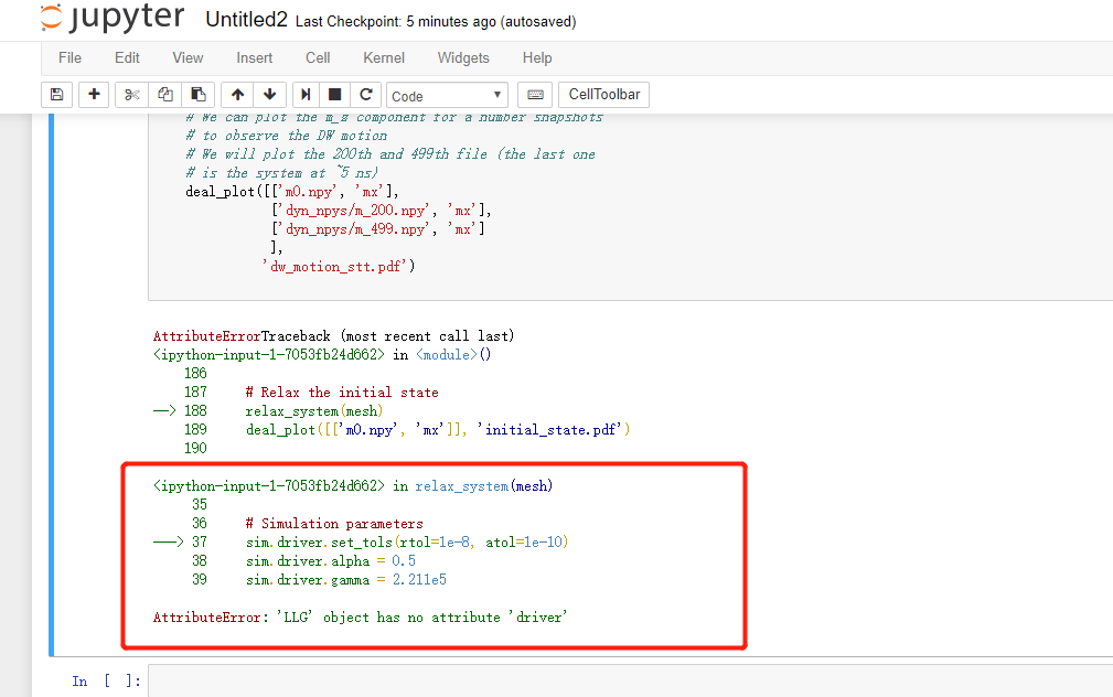 Llg Object Has No Attribute Driver · Issue 143 · Computationalmodelling Fidimag · Github