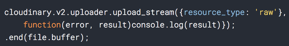 Uploading using buffer or buffer.toString() · Issue #130 · cloudinary/cloudinary_npm · GitHub