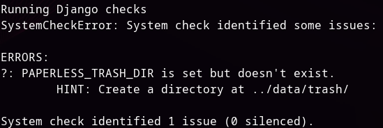 [BUG] Directory specified in PAPERLESS_TRASH_DIR doesn't get created on Container start · Issue ...