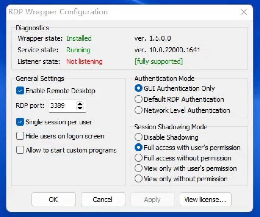 rdwrap.ini for version 10.0.22000.1641 · Issue #2126 · stascorp/rdpwrap · GitHub