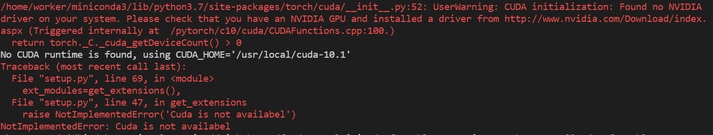 error in ms_deformable_col2im_cuda : no kernel image is available for excution on the device ...