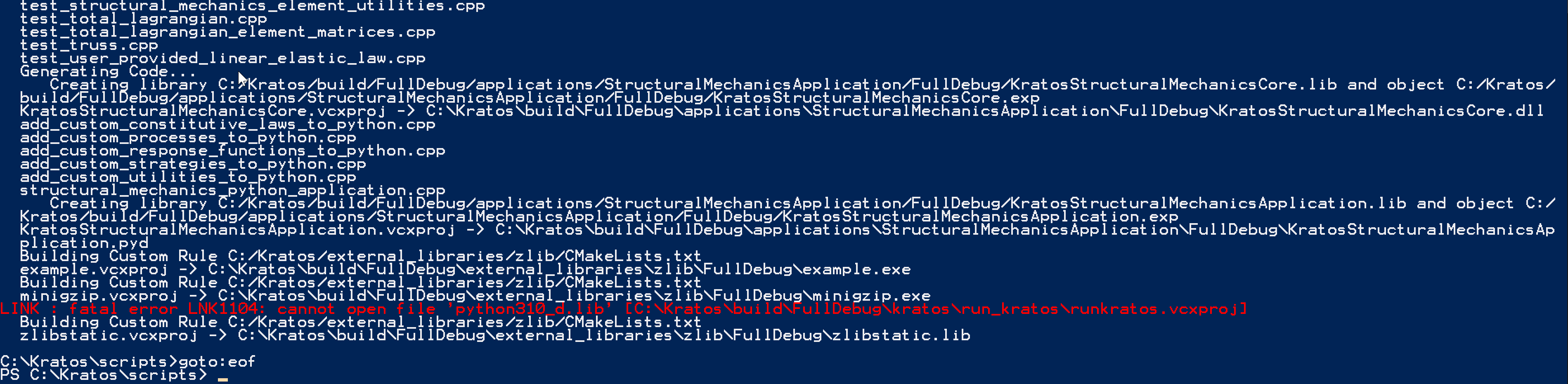 FullDebug Windows Compilation Issue · Issue #9404 · KratosMultiphysics/Kratos · GitHub